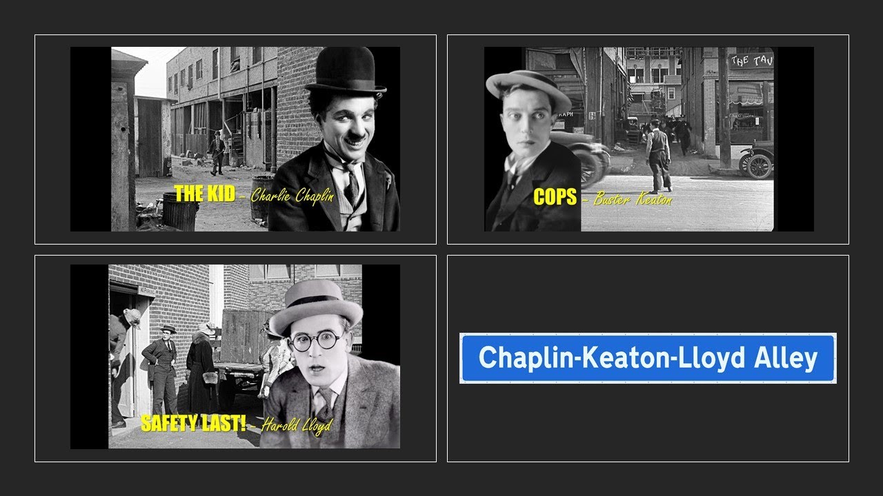 Chaplin-Keaton-Lloyd Alley in Hollywood