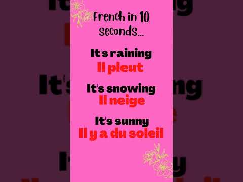French phrases for beginners, it's raining #english #french #education #speakenglish #speakfrench