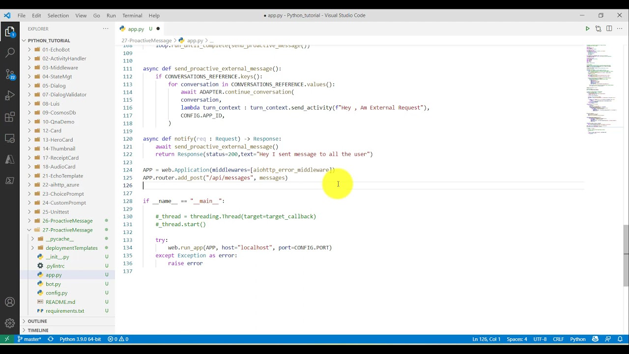 27 - Proactive message External Trigger