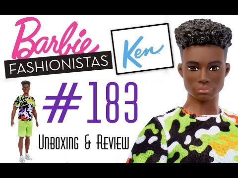 👑 Edmond's Collectible World 🌎:  Barbie Fashionistas #183 Broad Ken Doll Camo Print Unboxing Review