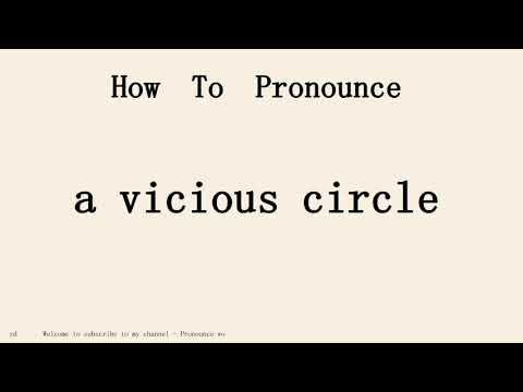 How to pronounce a vicious circle in english.Start with A.