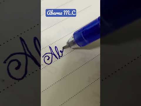 Abarna M.C. Name on demand #shorts #satisfying #viral #cursivewriting #whatsappstatus #calligraphy