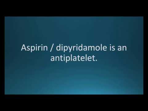 How to pronounce aspirin / dypyridamole (Aggrenox) (Memorizing Pharmacology Flashcard)