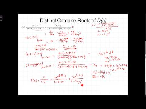 L12 7 3Laplace Trans Partial Fraction Distinct Complex Roots