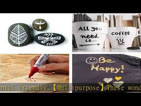 Permanent Paint Pens White Markers - 2 Pack Single color Oil Based Paint Markers, Medium Tip, Quick