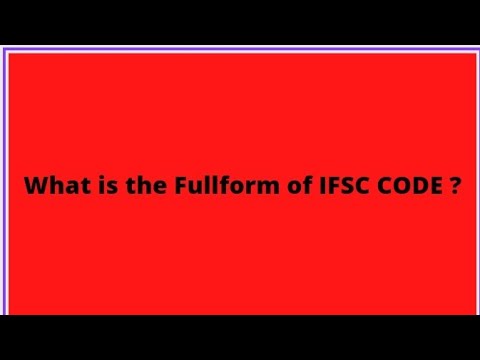 What is the Fullform of IFSC CODE ?#shorts