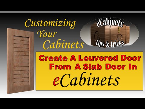 Create a louvered door from a slab door