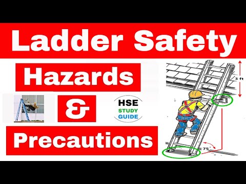 Ladder Safety In Hindi | Ladder Hazards & Precautions | Ladder 3 Point Contact | Ladder 4 to 1 Rule