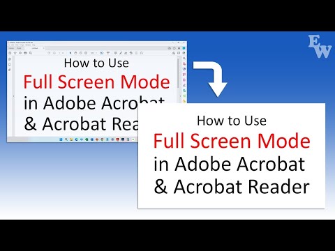 How to Use Full Screen Mode in Adobe Acrobat and Acrobat Reader (PC & Mac)