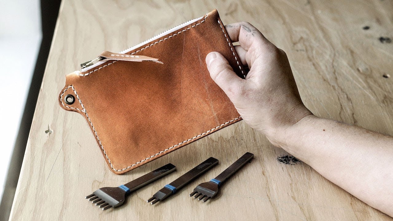 Making a Leather Utility Zip Pouch (WITH PATTERN!)