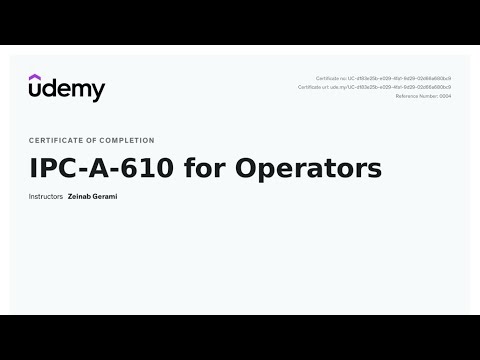 Udemy course review: ipc-a-610 for operators