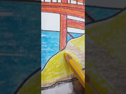Golden Gate Bridge drawing 🌉 #shorts #shortsindiayoutube #sanfrancisco #ytshortsindia #subscribe