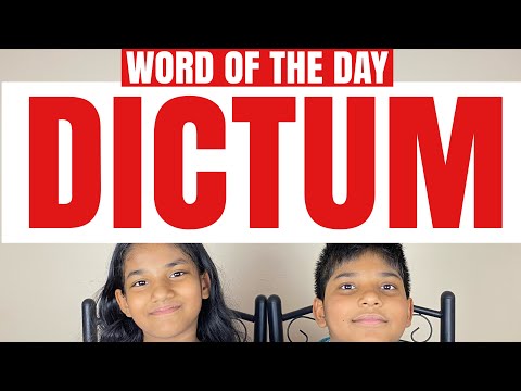 Dictum | dictum meaning | define dictum