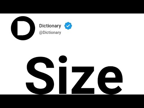 Size Meaning In English
