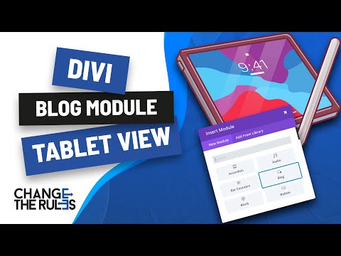 Divi Blog Module Tablet View