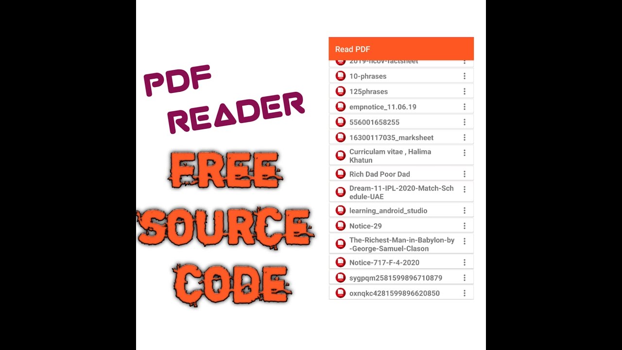 Pdf reader in Android studio | Free source code