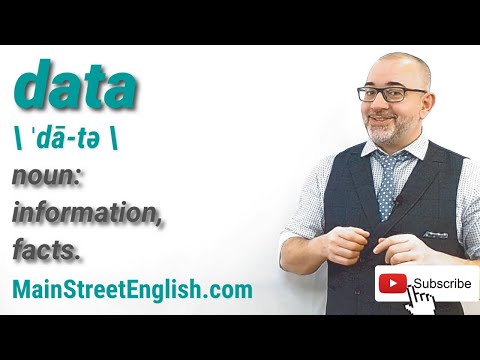 English Vocabulary Builder: DATA (Pronunciation & Usage)