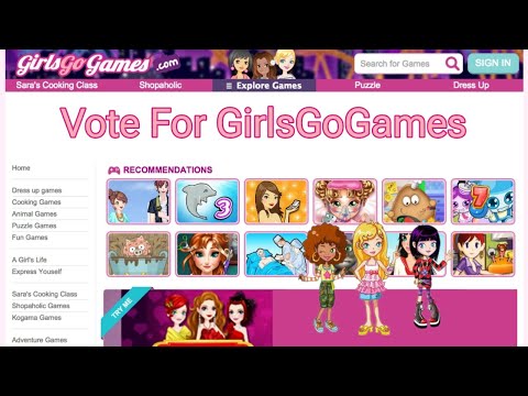 Vote For GirlsGoGames Promo Website Games For Girls