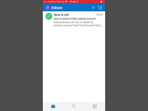 Delete email account Outlook App