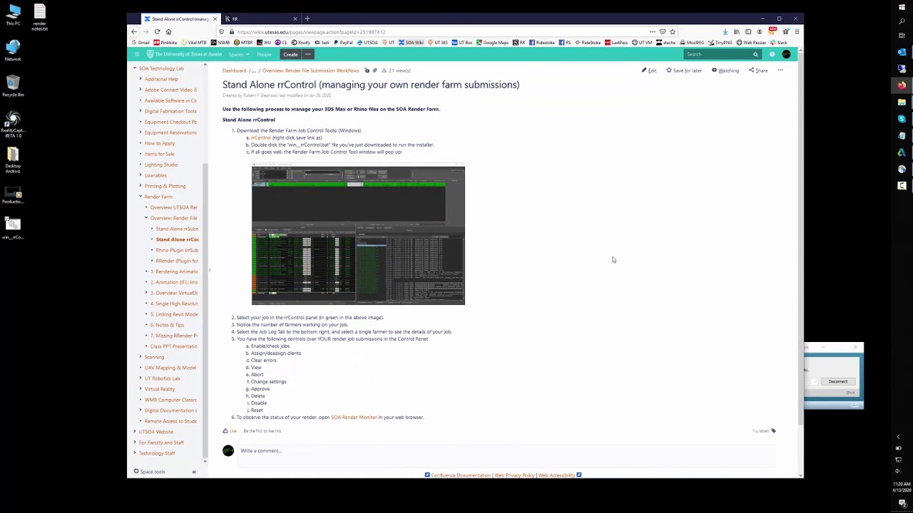UTSOA Render Farm Stand Alone rrControl