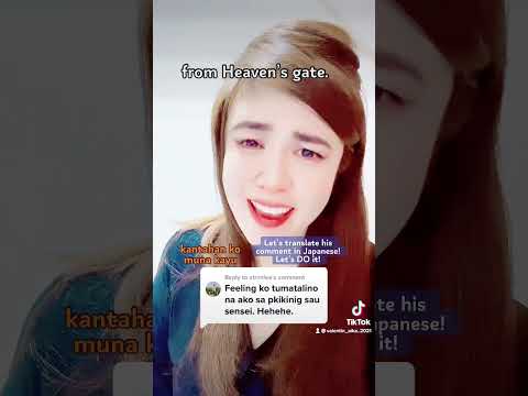 Japanese translation in Tagalog and English
