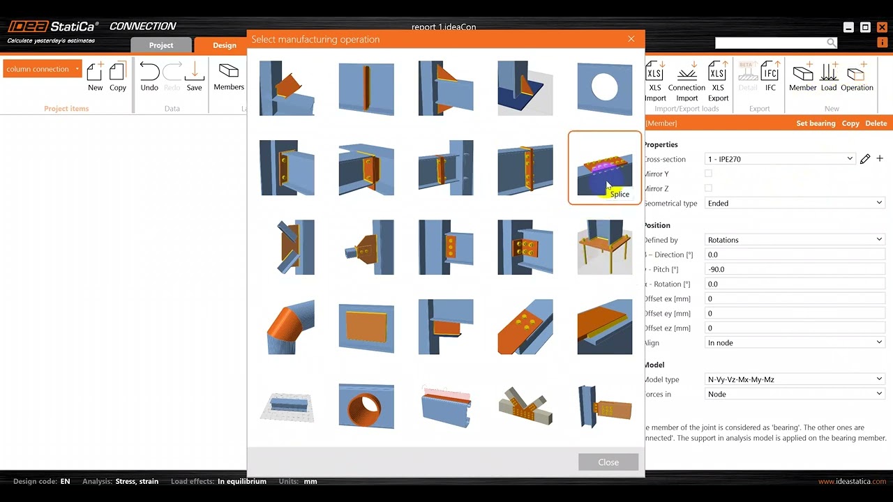 Column Splice. IDea StatiCa