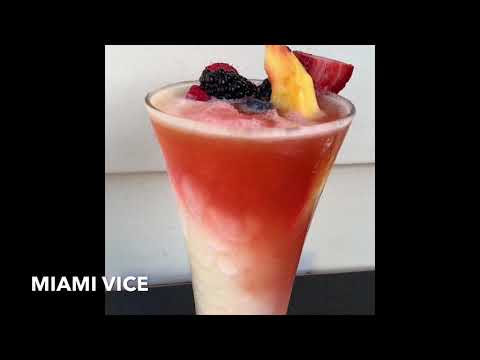 How to make a Miami Vice (Strawberry Daiquiri Piña Colada~Cognac)- LISETTE The Bartender