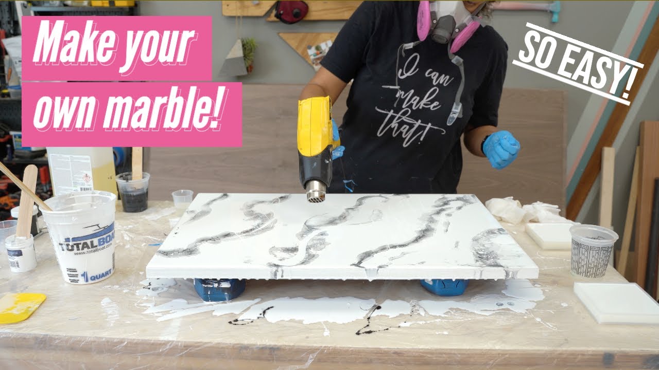 How to make faux marble using epoxy resin | It really is quite easy!