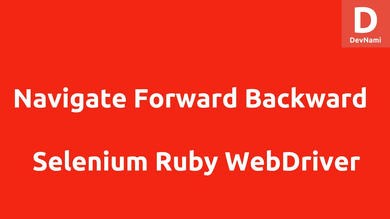 Selenium Ruby Navigate Forward Backward