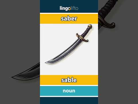 🇬🇧🇪🇸 saber - sable : learn English : aprendamos inglés : vocabulary builder