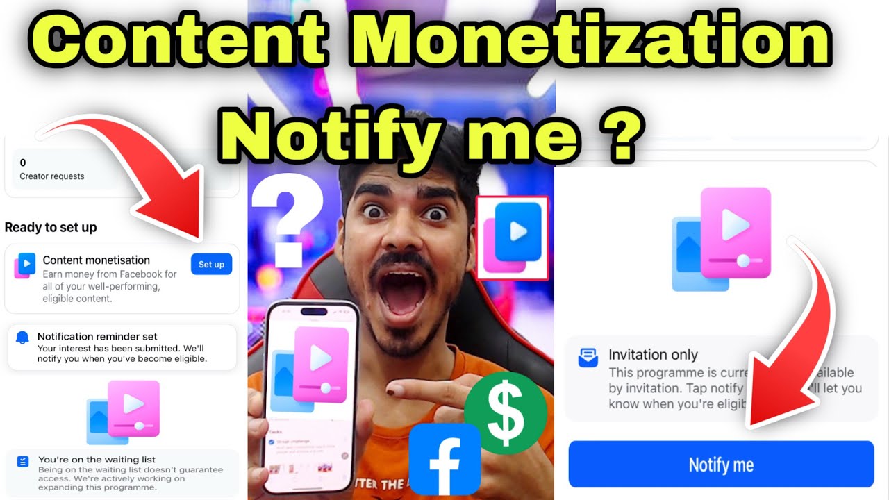 notify me facebook 🤑 content monetization notify me 😍 facebook new update 🤔 facebook monetization