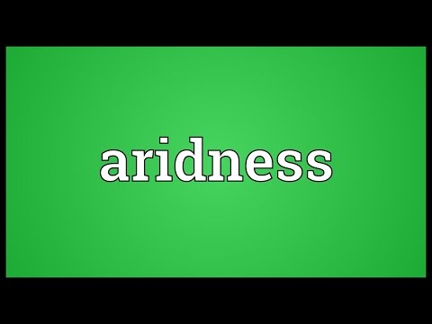 Aridness Meaning