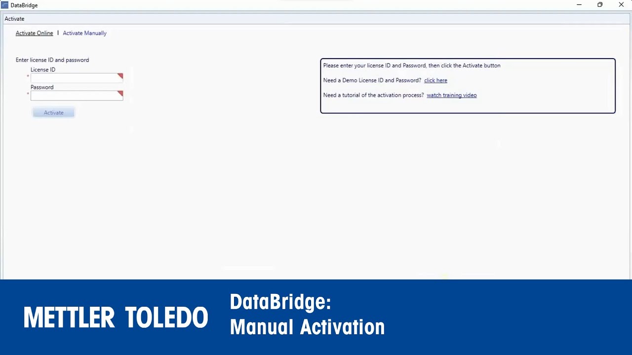 DataBridge: Manual Activation