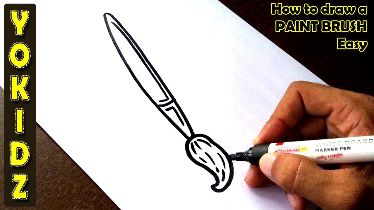 How to draw a PAINT BRUSH Easy