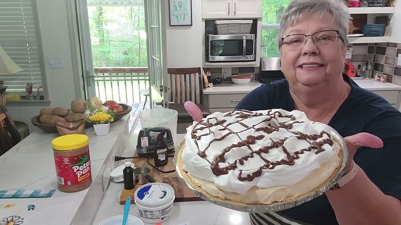 Peanut Butter Pie, no-bake, the easiest to make, most delicious pie to eat