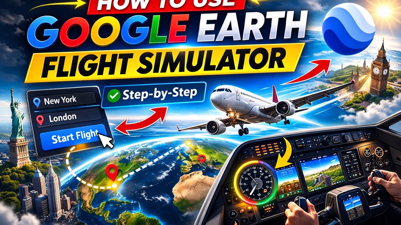 How to Use the Google Earth Flight Simulator :Tutorial