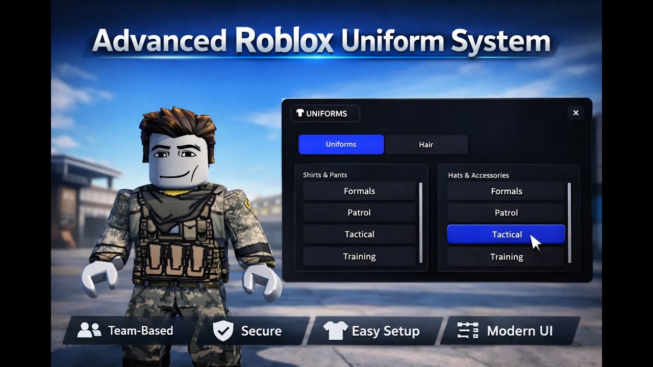 Advanced LOCKER SYSTEM - Roblox Studio (Uniform Outfit Changer System)