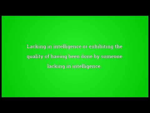 Stupid Meaning