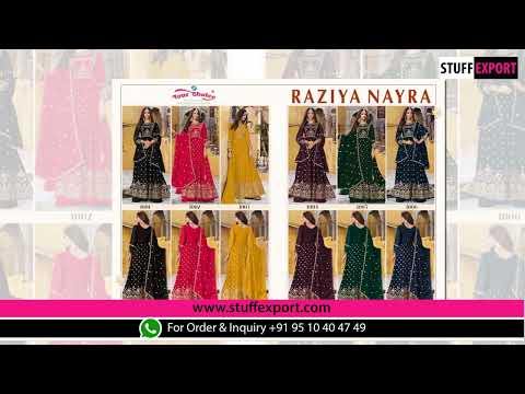 Stuff Export presents Your Choice Raziya Nayra Fancy Designer Plazzo Georgette Salwar Suit Catalog