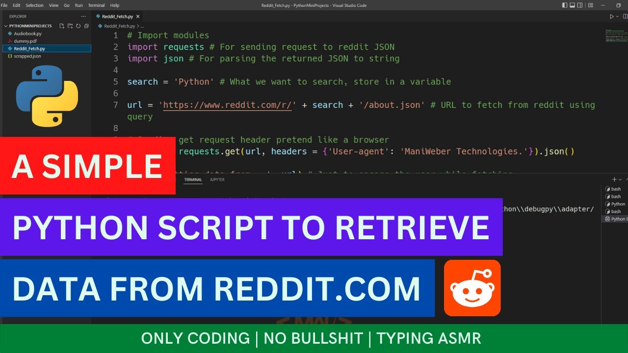 A simple Python script to retrieve data from Reddit.com