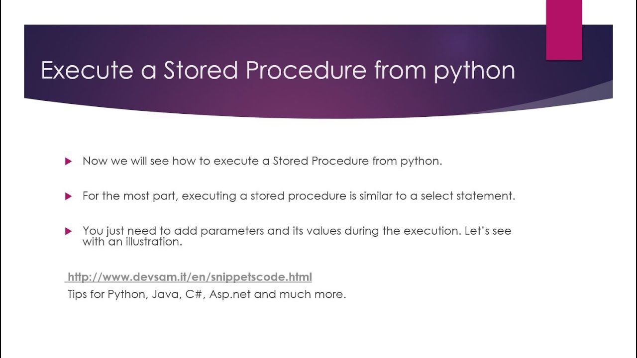 Python, how to execute a Stored Procedure from python on SqlServer