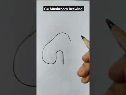 How to draw mushroom easy || G=mushroom drawing #shorts #youtubeshorts #art