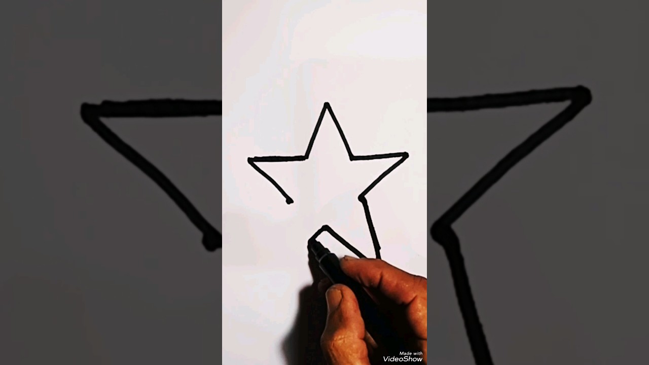 Como desenhar estrela cinco pontas