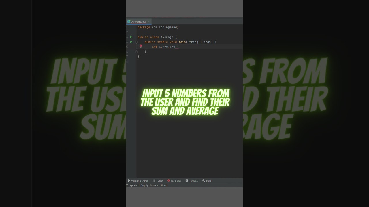 Input 5 numbers from the User and Find their Sum and Average in JAVA