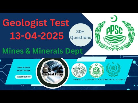 Geologist Test Mines & Minerals Dept #fpsc #geology #ppsc #css #governmentjobs #minerals 13-04- 2025