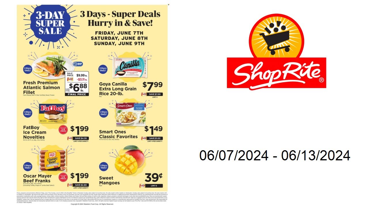 ShopRite Weekly Ad (US) - 06/07/2024 - 06/13/2024