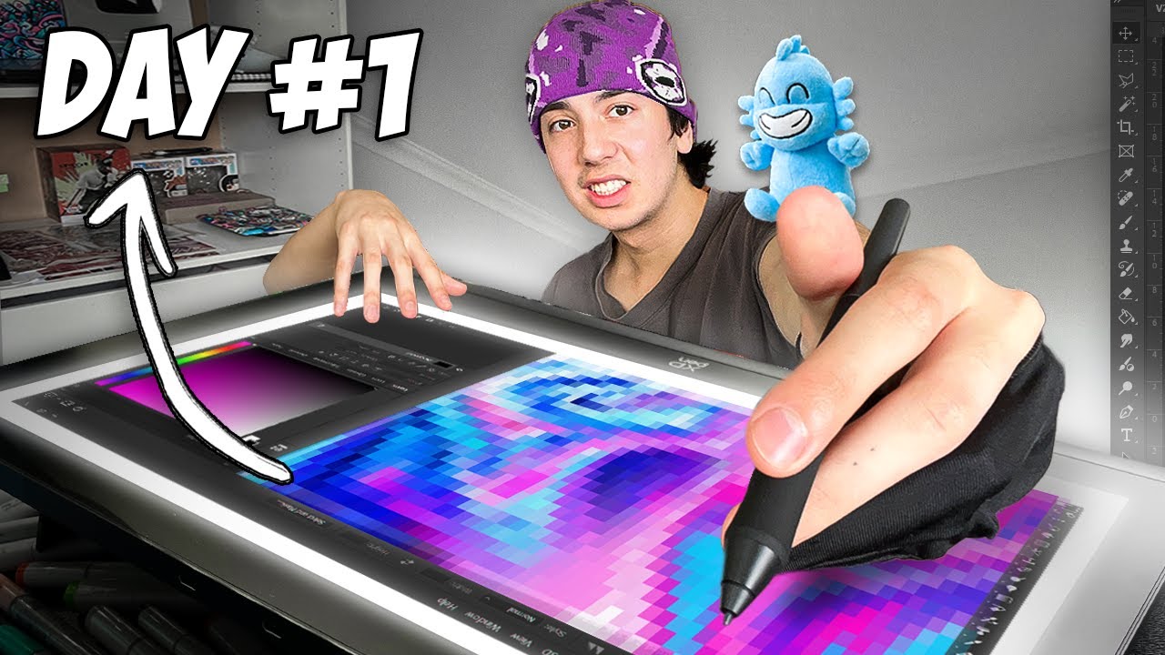 Learning DIGITAL ART in 1 WEEK... 🎨👀 (ft. Orb)