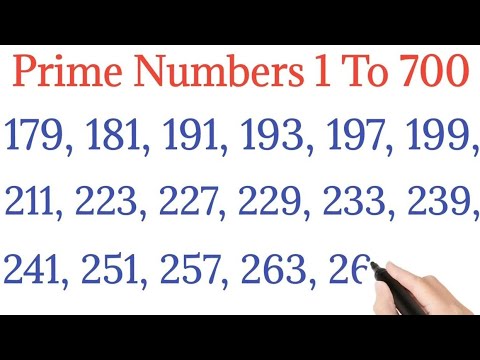 V-01 | List of prime numbers 1 to 700 | prime numbers 1 - 700 | Prime Numbers Between 1 and 700