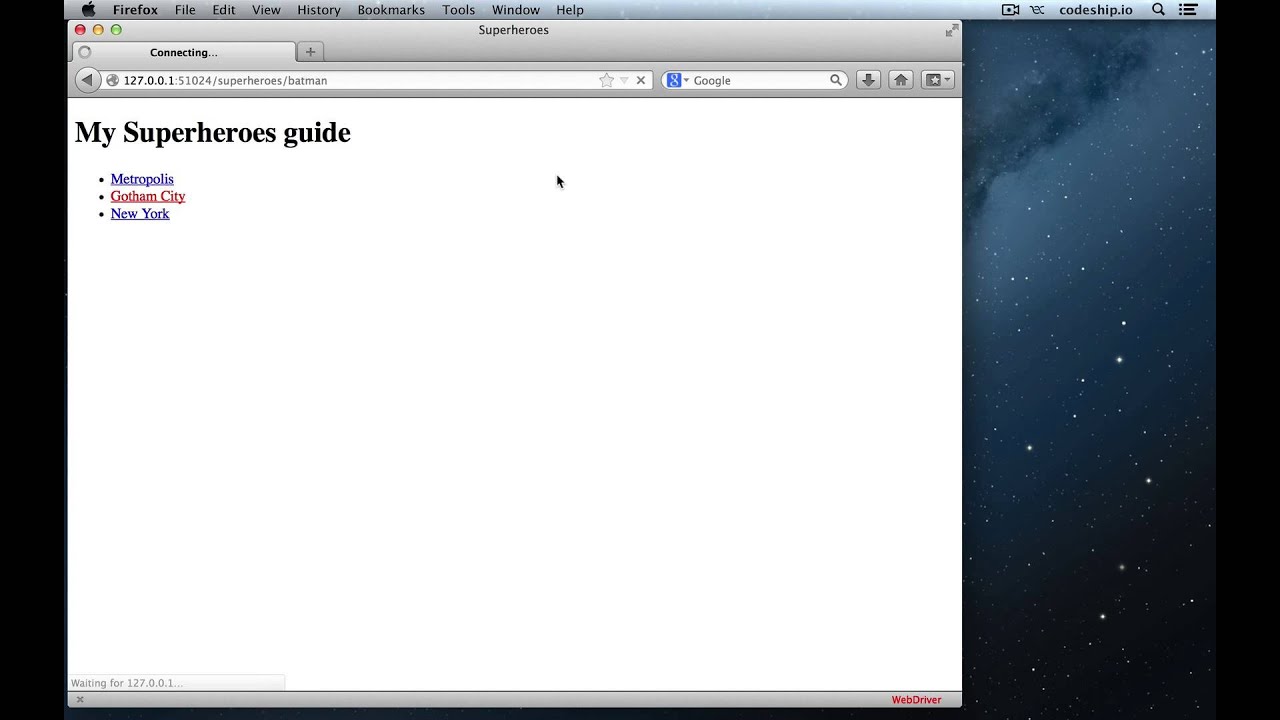 Test your web apps with Selenium -- The Codeship