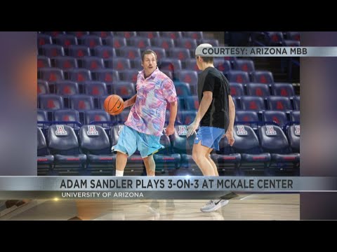 Adam Sandler plays pick up game with AZ Men's BBALL team